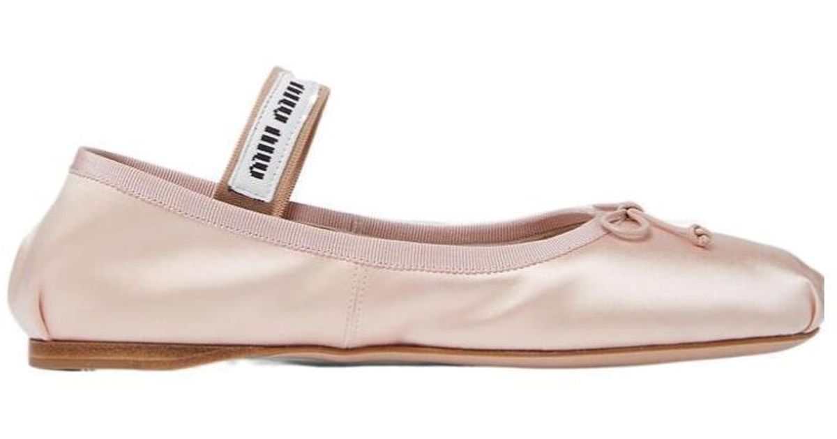 Miu Miu Ballet Flats With Straps