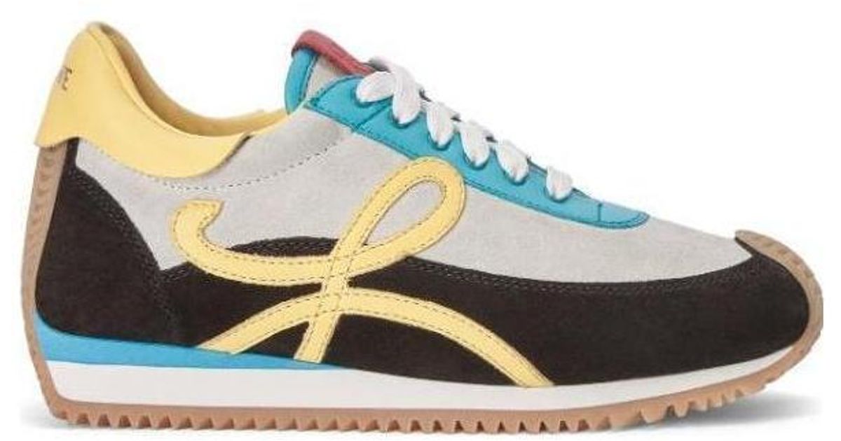 Loewe Flow Runner Panelled Low-Top Sneakers in Blue | Lyst