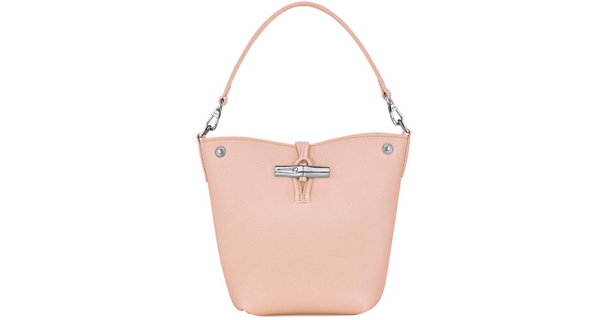 Longchamp Mini Le Roseau Bucket Bag in Pink | Lyst