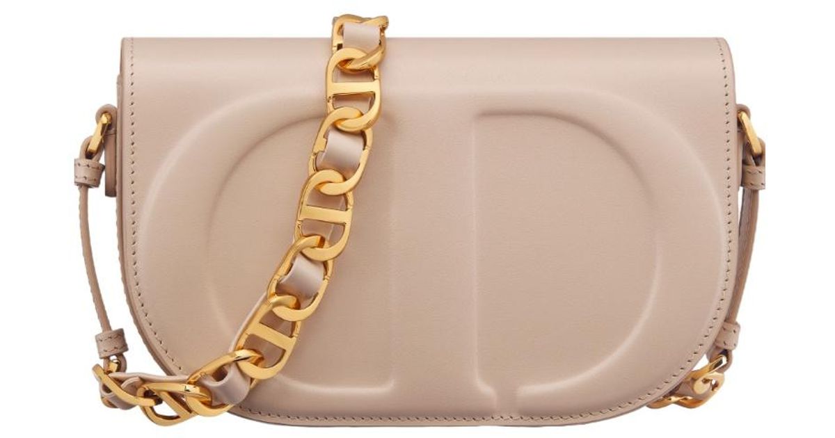 Dior Cdsignature Bag With Strap in Natural | Lyst