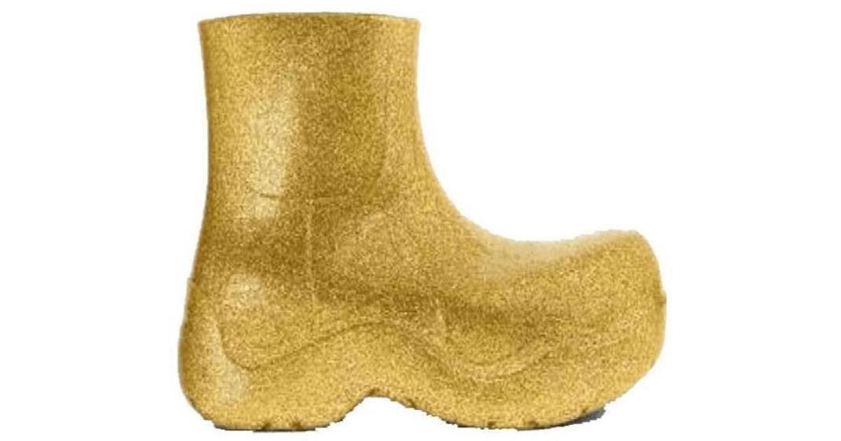 Bottega Veneta Logo Booties in Yellow for Men | Lyst