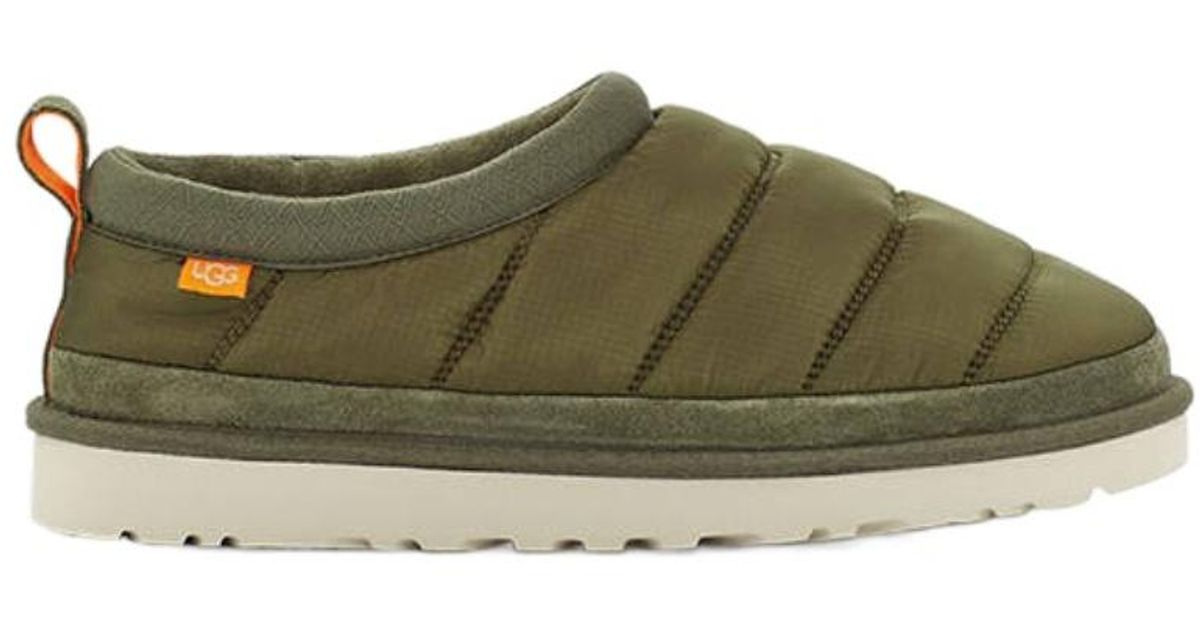 UGG Logo-Patch Padded Slippers in Green for Men | Lyst