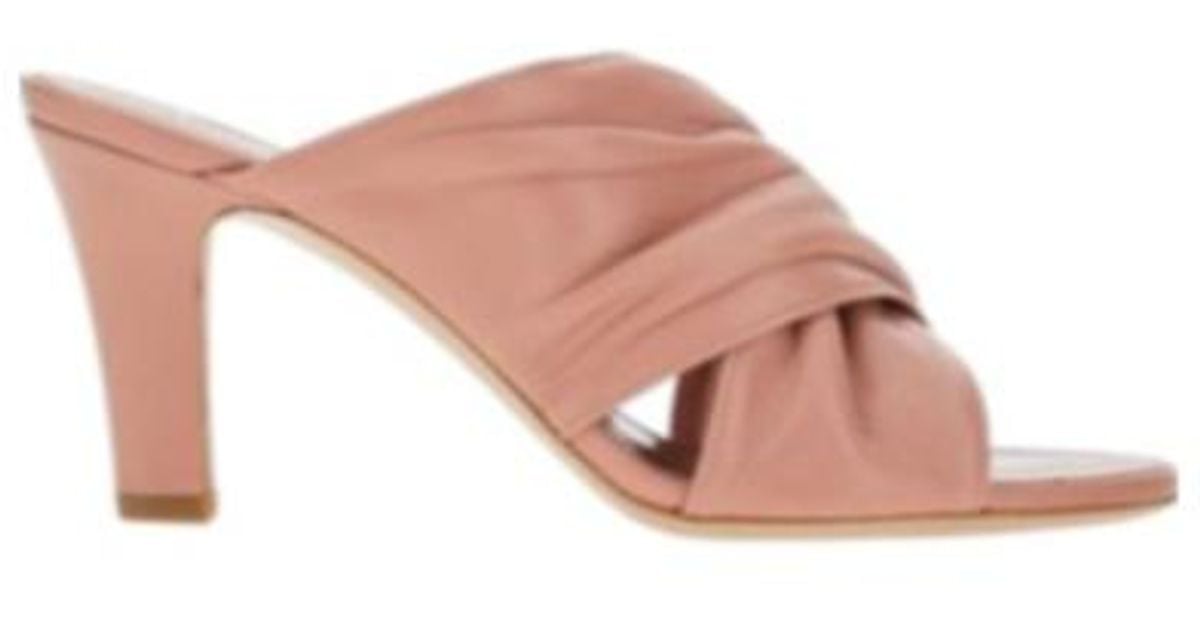 Paris Texas Maria Ruched Mules in Pink | Lyst