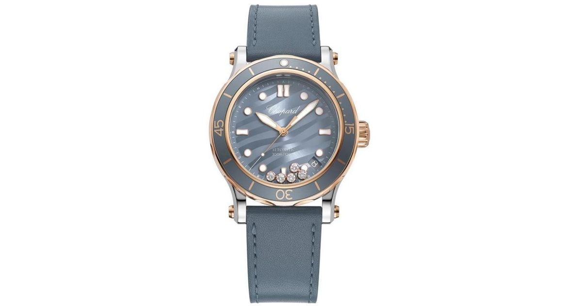 Chopard Logo Watch in Blue for Men | Lyst