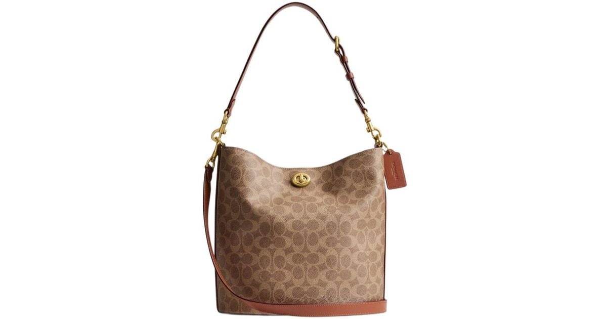 COACH Willow Bucket Bag And Shoulder Bag in Brown | Lyst