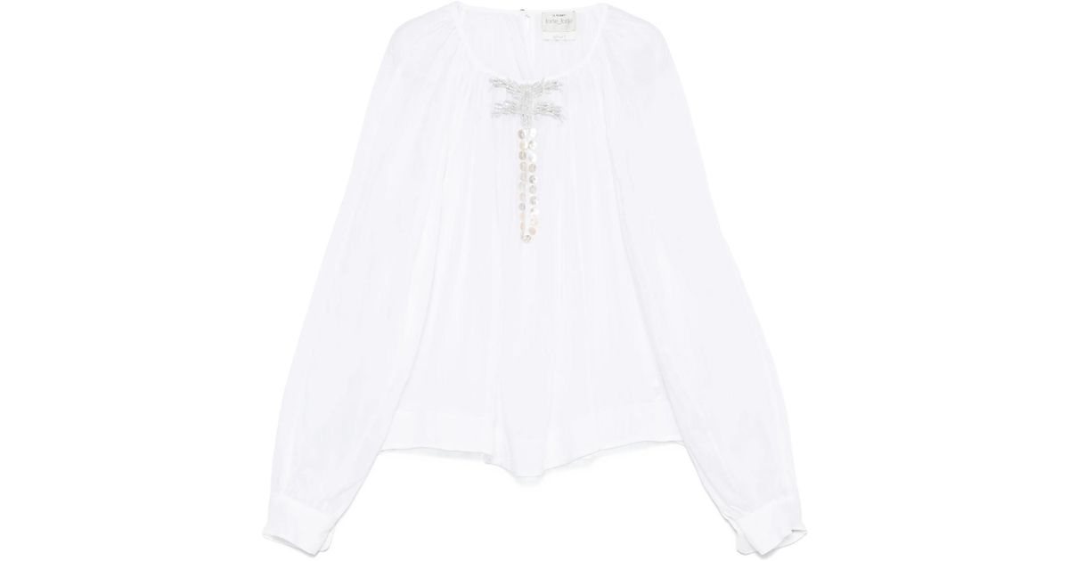Forte Forte Pearl Decorative Bohemian Shirt in White | Lyst