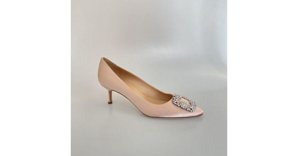 Manolo Blahnik Logo High Heels | Lyst