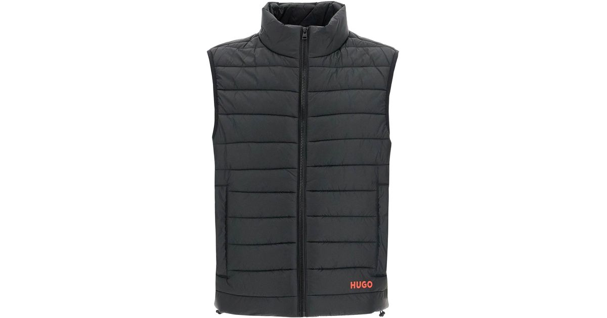 BOSS Quilted Vest in Black for Men | Lyst