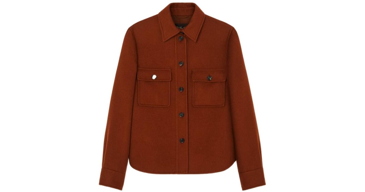 Loro Piana Yannis Shirt Coat in Brown | Lyst