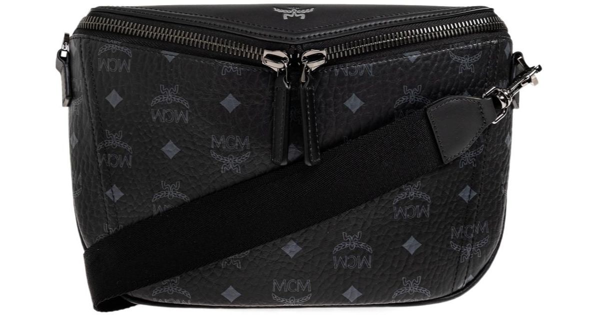 MCM Small Diamant 3D Crossbody Bag in Black for Men | Lyst
