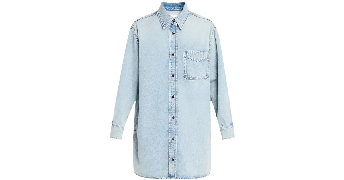 FRAME Shirt Dress in Blue | Lyst