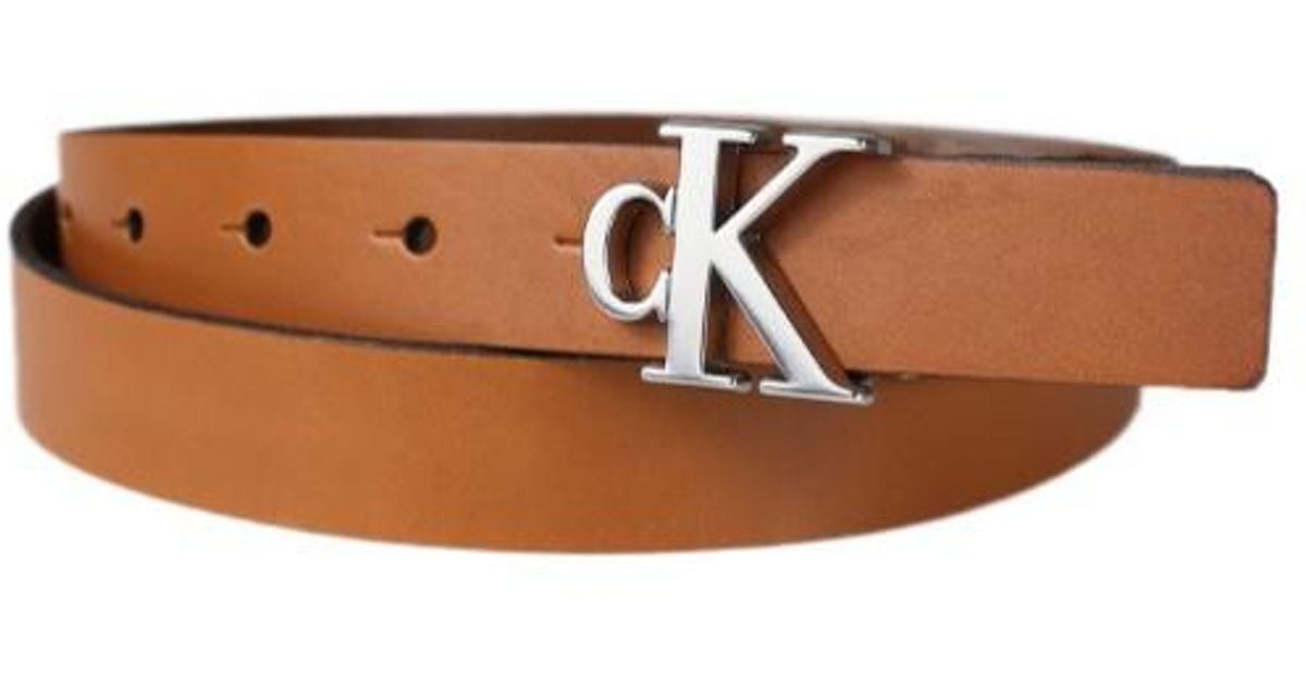 Calvin Klein Logo Belt in White for Men | Lyst UK