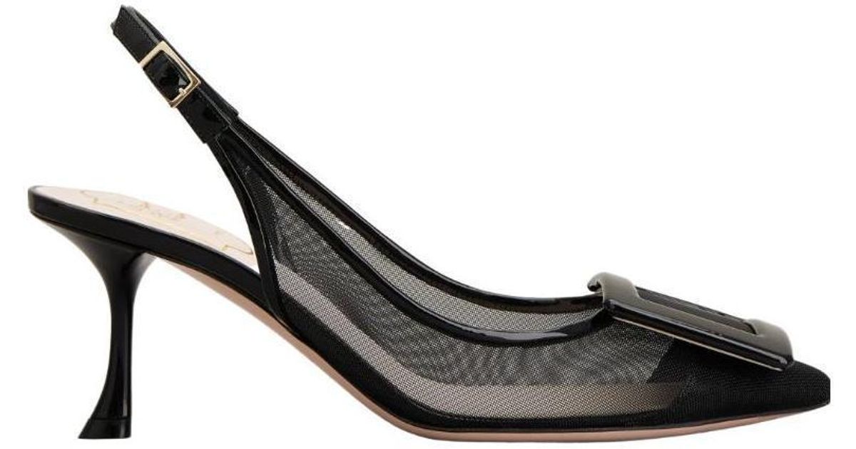 Roger Vivier 75Mm Buck-Detail Pumps in Black | Lyst