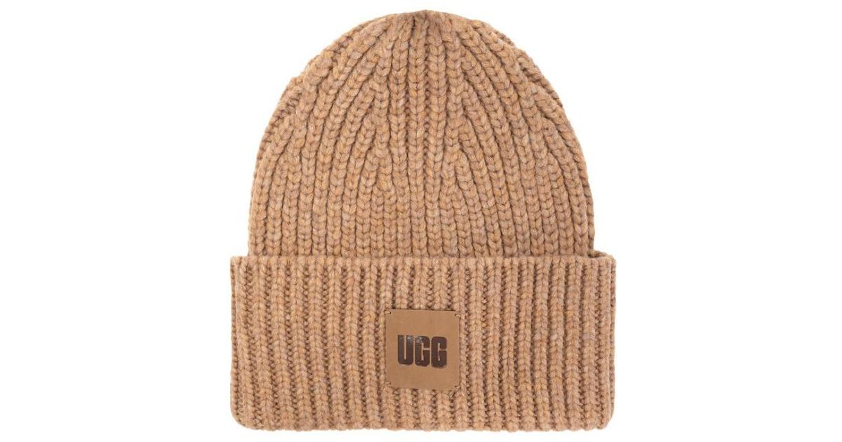 UGG Rib Hat in Natural | Lyst