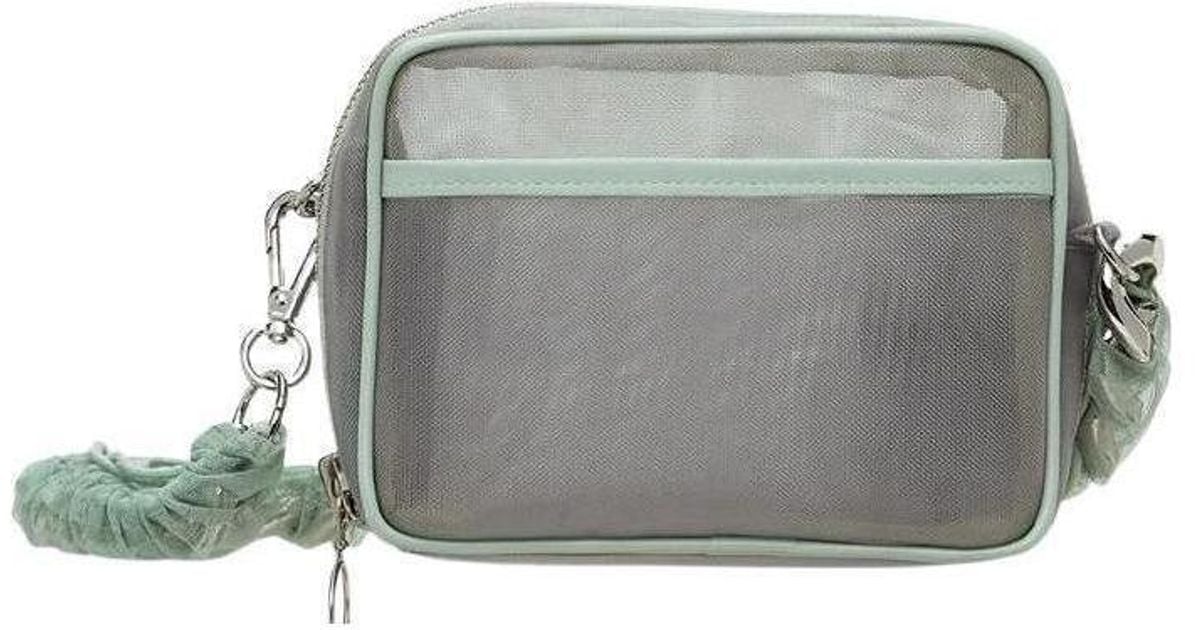 Kara Logo Zipper Camera Crossbody Bag in Gray | Lyst