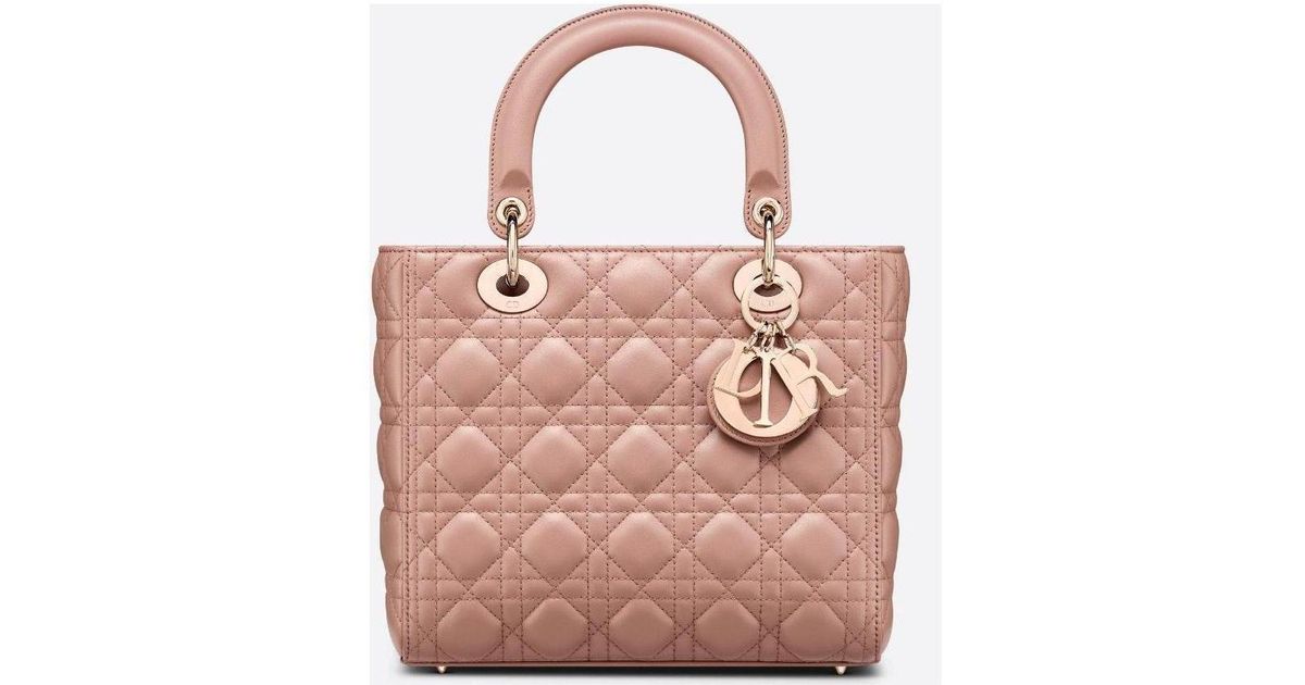 Dior Logo Medium Handbag in Pink | Lyst