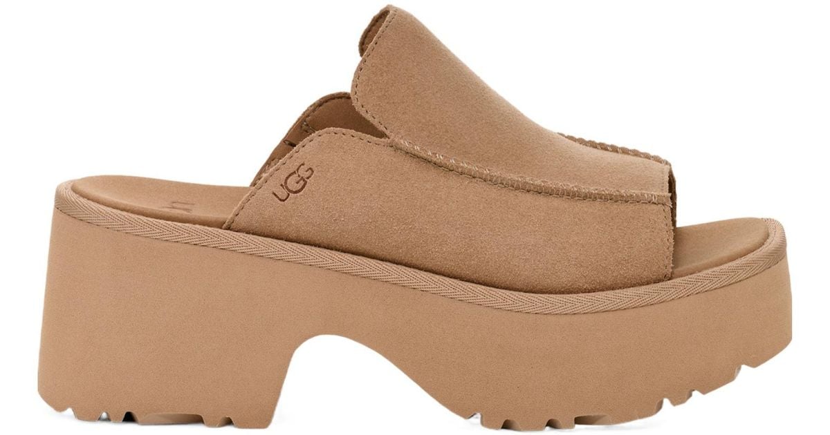 UGG New Heights Slide in Brown | Lyst