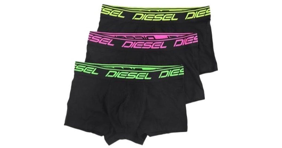 DIESEL Boxer Underwear 3-Piece Pack in Green for Men | Lyst