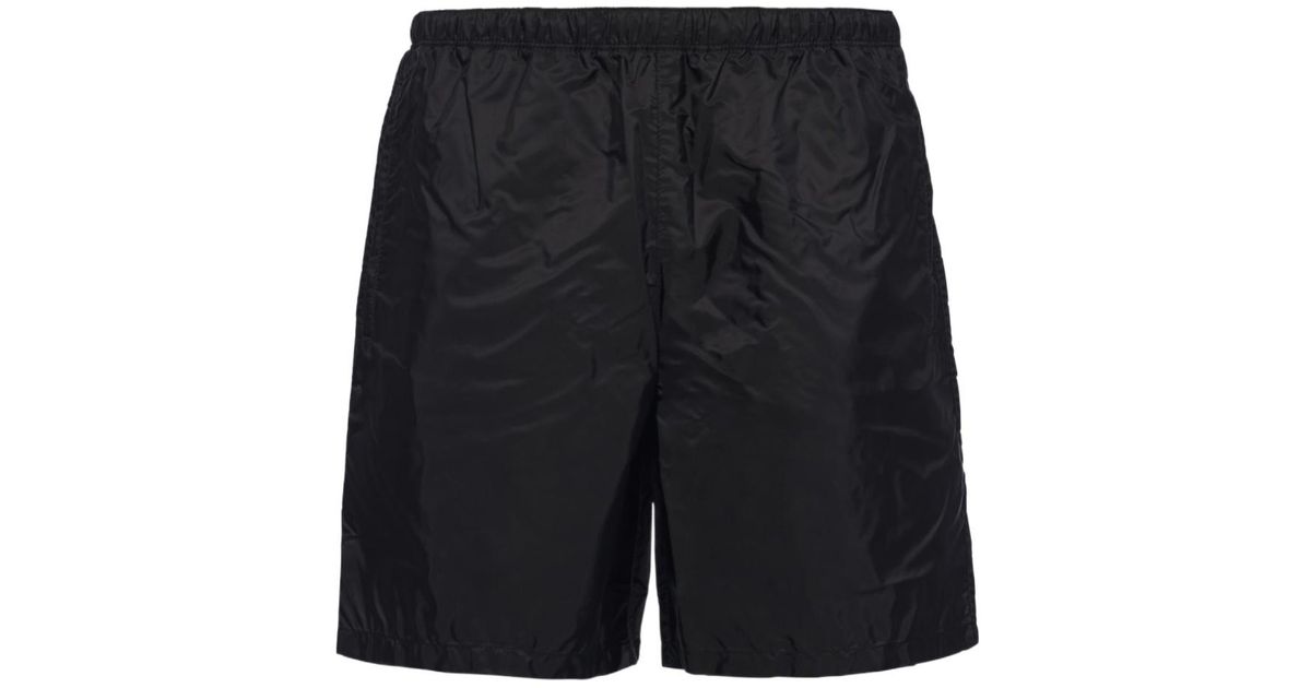 Prada Re-Nylon Swimming Trunks in Black for Men | Lyst