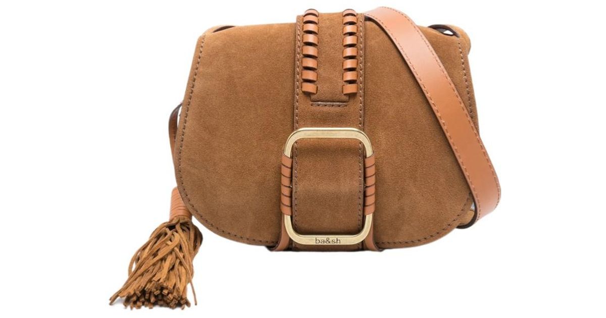 Ba&sh Logo Shoulder Bag in Brown | Lyst