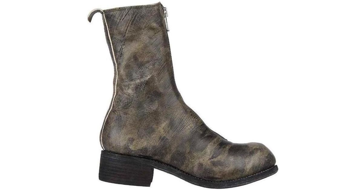 Guidi Pattern Front Zipper Boots in Brown for Men | Lyst