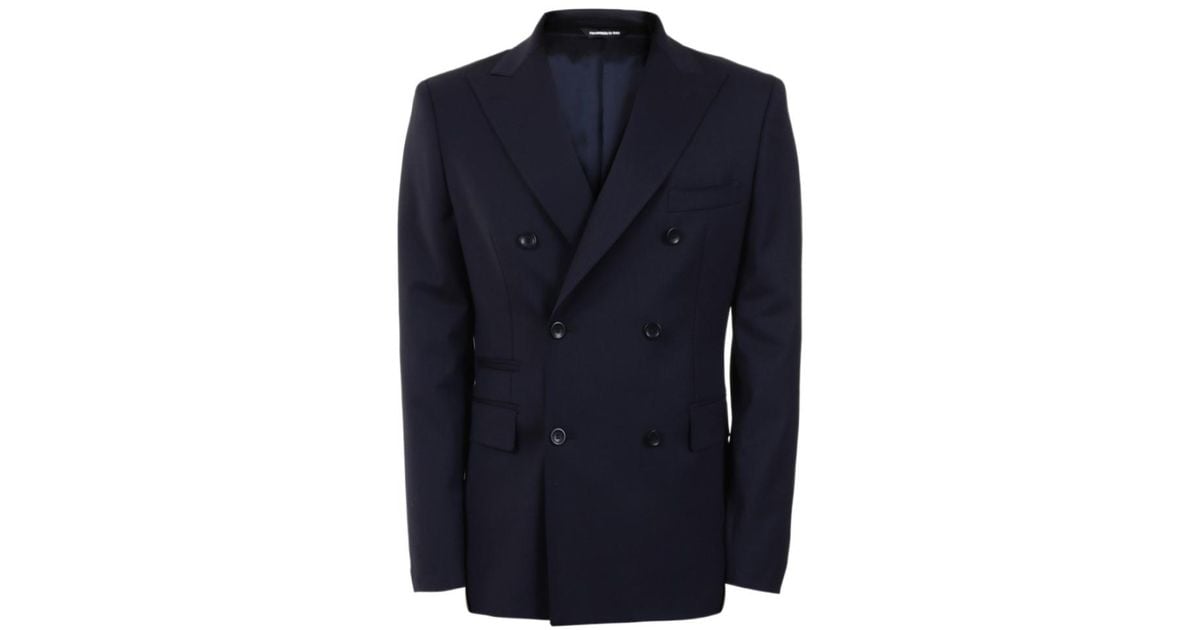 Tonello Double-Breasted Jacket in Blue for Men | Lyst