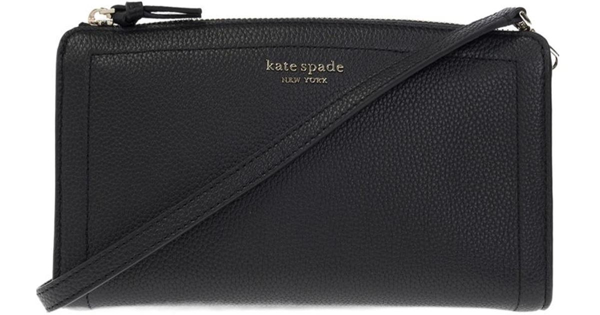 Kate Spade Knott Leather Crossbody Bag in Black | Lyst