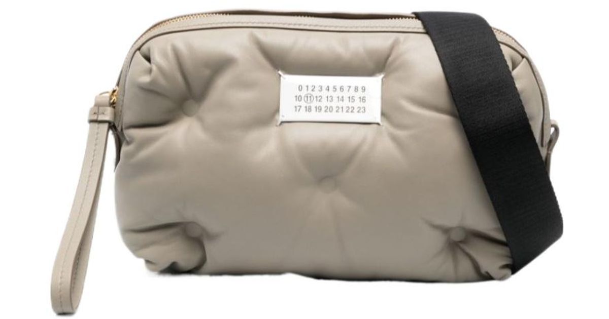 Maison Margiela Glam Slam Leather Shoulder Bag in Gray for Men | Lyst