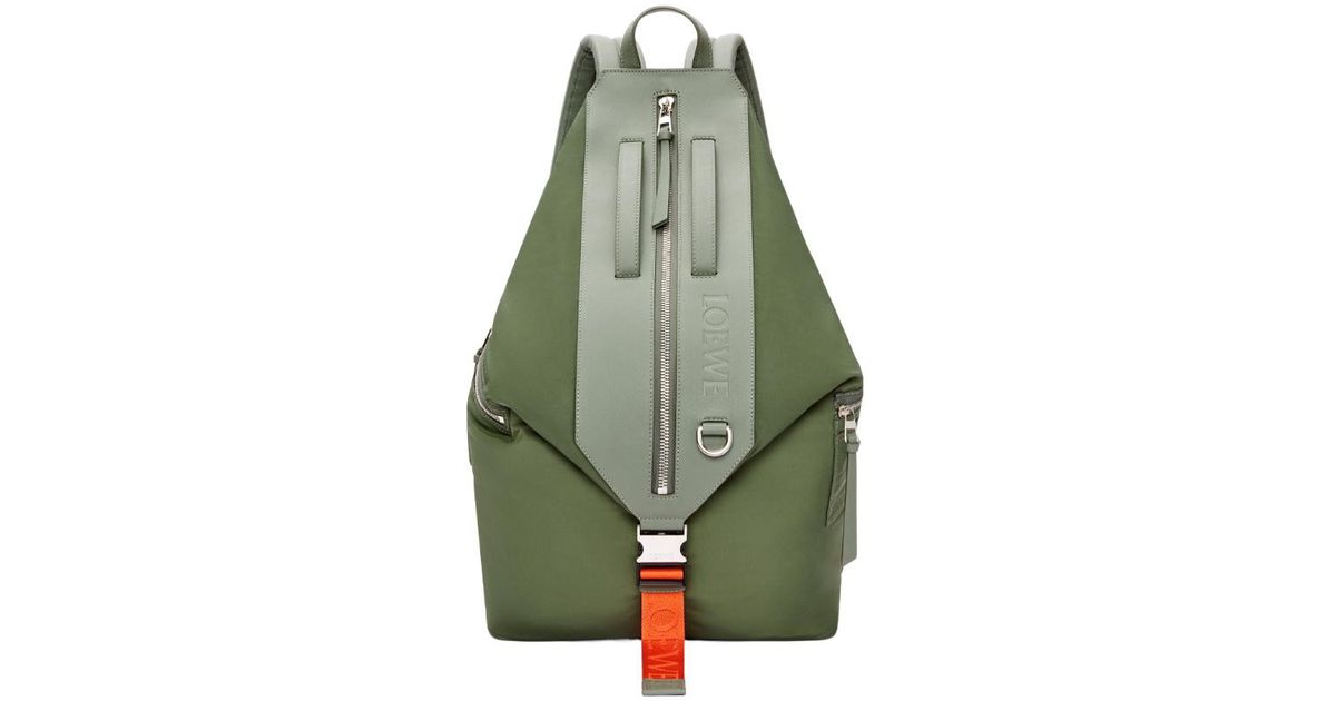 Loewe Logo Backpack in Green for Men | Lyst