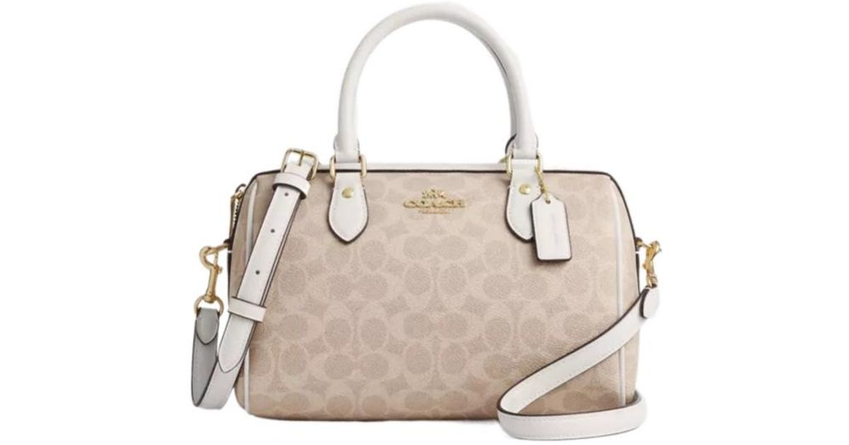 COACH Rowan Shoulder Bag in Natural | Lyst