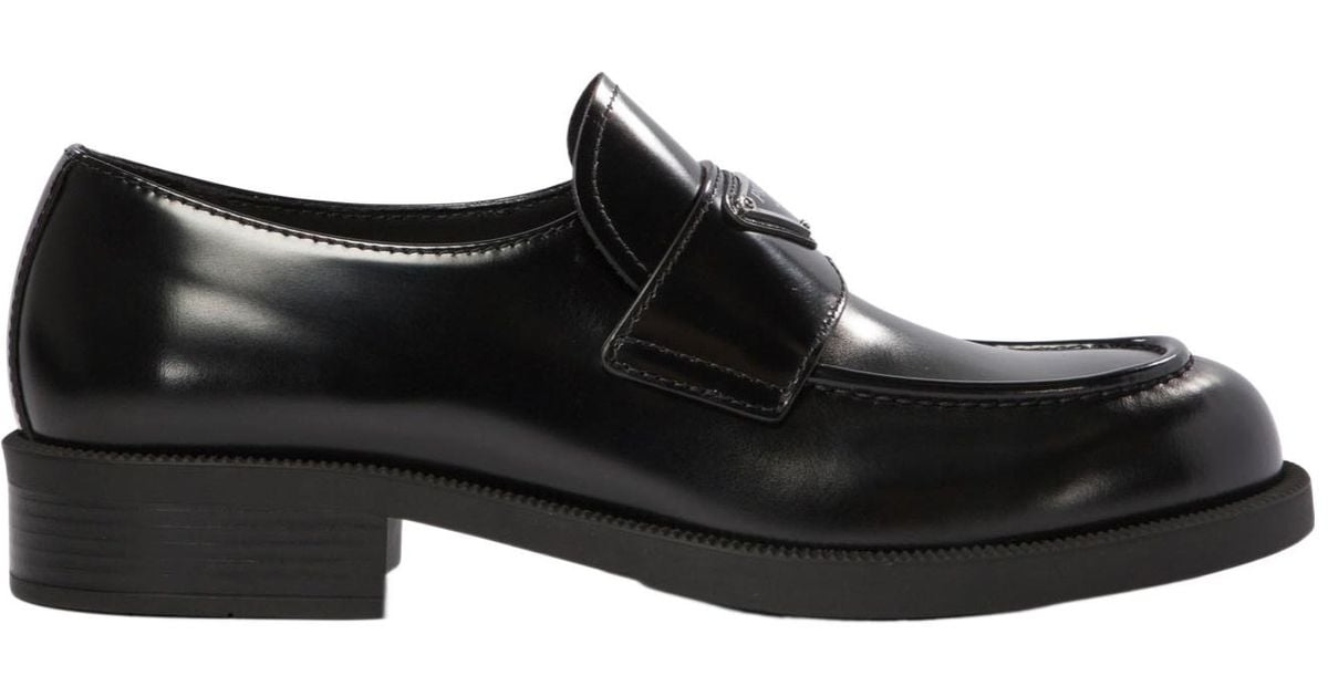 Prada Push On Loafers in Black for Men | Lyst