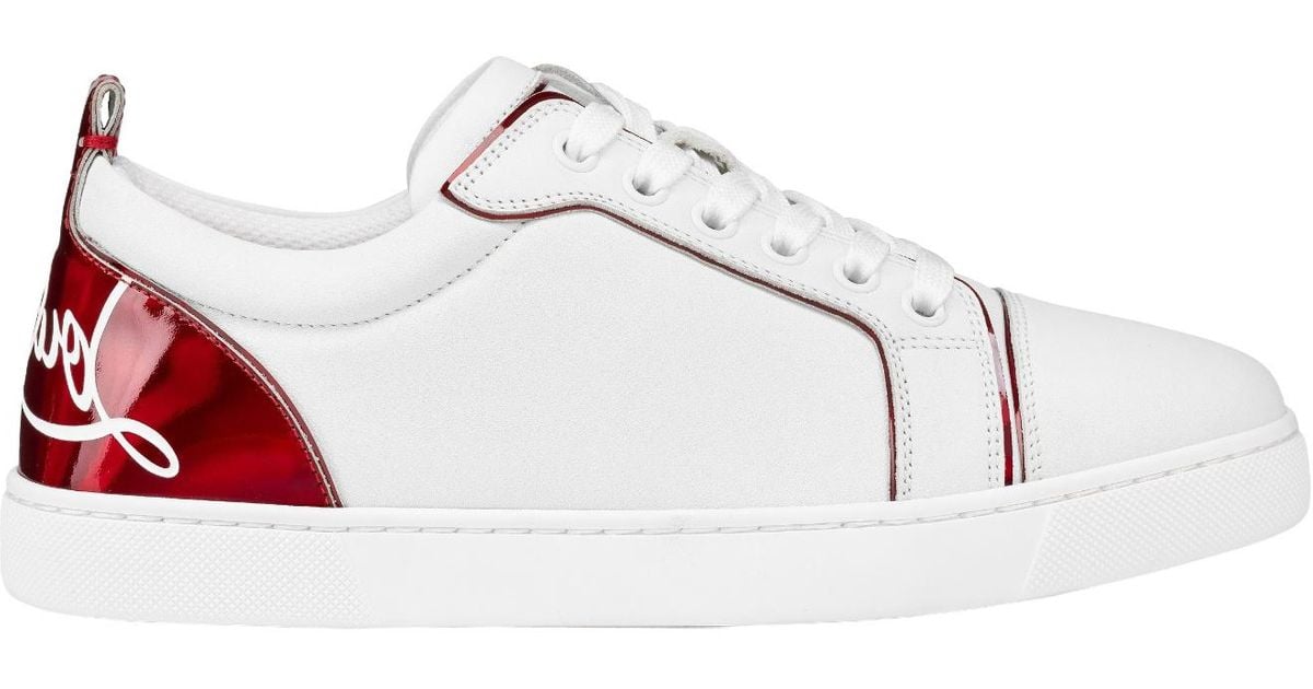 Christian Louboutin Round Head Low-Cut Casual Shoes in White | Lyst