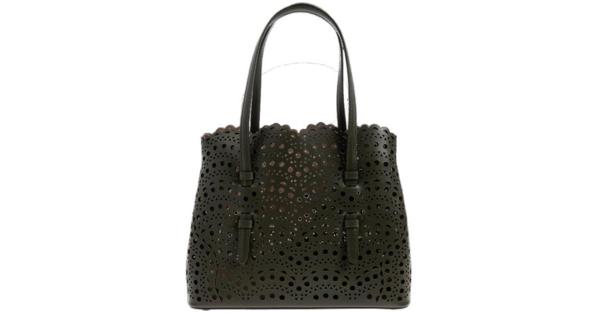 Alaïa Double Handle Tote Bag in Black | Lyst