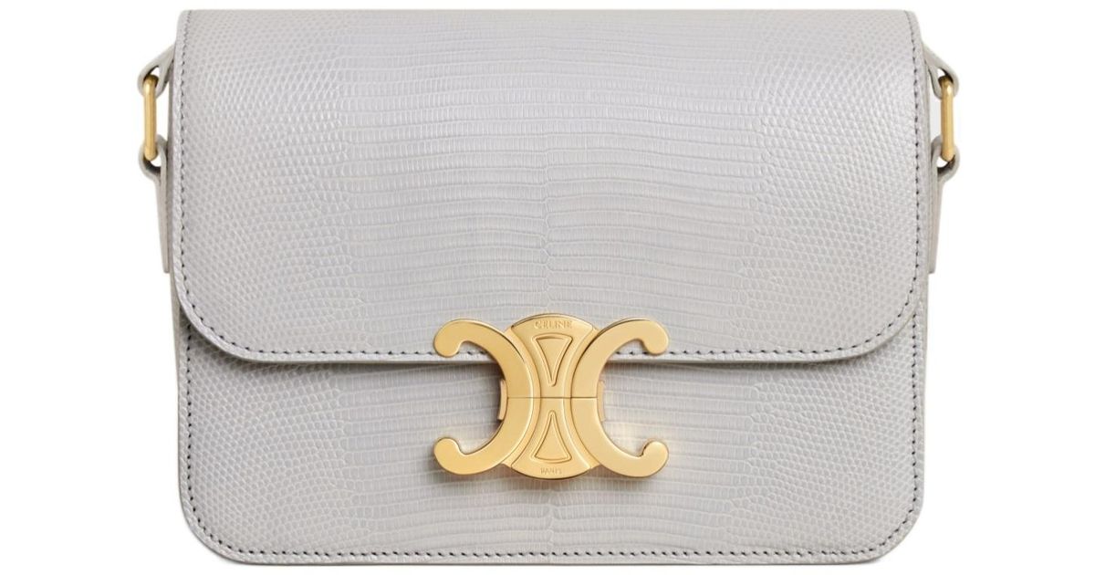 Celine Teen Triomphe Bag in Gray | Lyst
