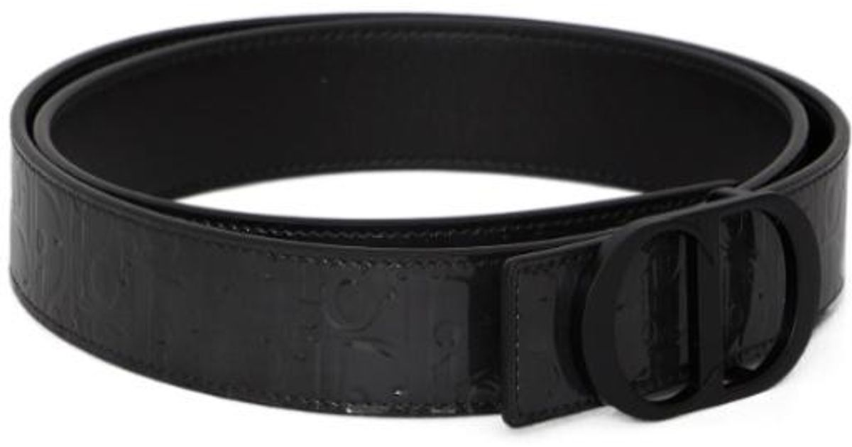 Dior Homme Logo Plaque Belt in Black for Men | Lyst