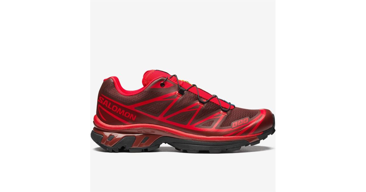 Salomon Lab Salomon Xt-6 Lace-Up Sneakers in Red for Men | Lyst