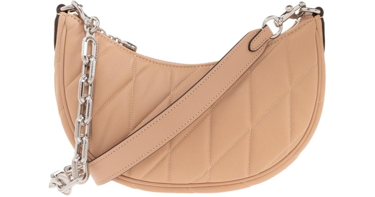 COACH Mira Quilted-Leather Shoulder Bag in Natural | Lyst