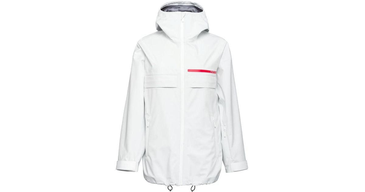 Prada Linea Rossa Gore-Tex Pro Jacket in White | Lyst