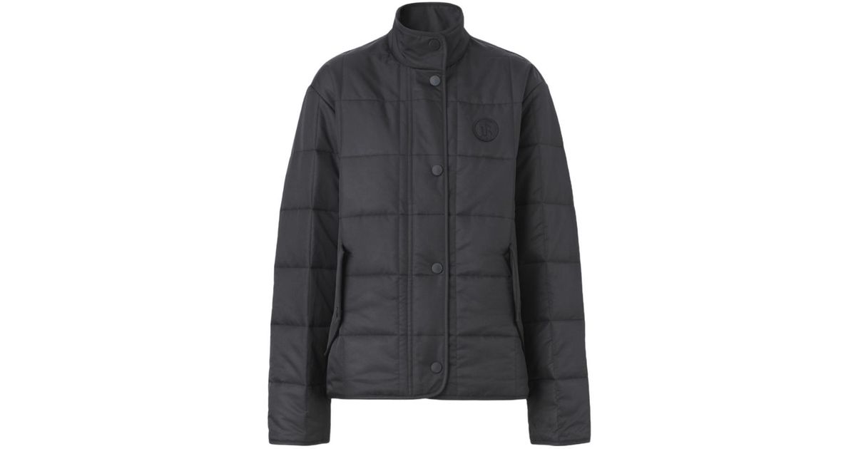 Burberry Monogram Motif Puffer Jacket in Black | Lyst