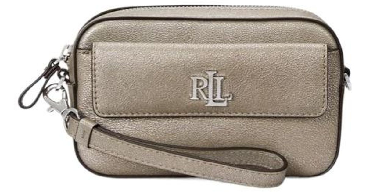 Polo Ralph Lauren Logo Handbag in Gray | Lyst