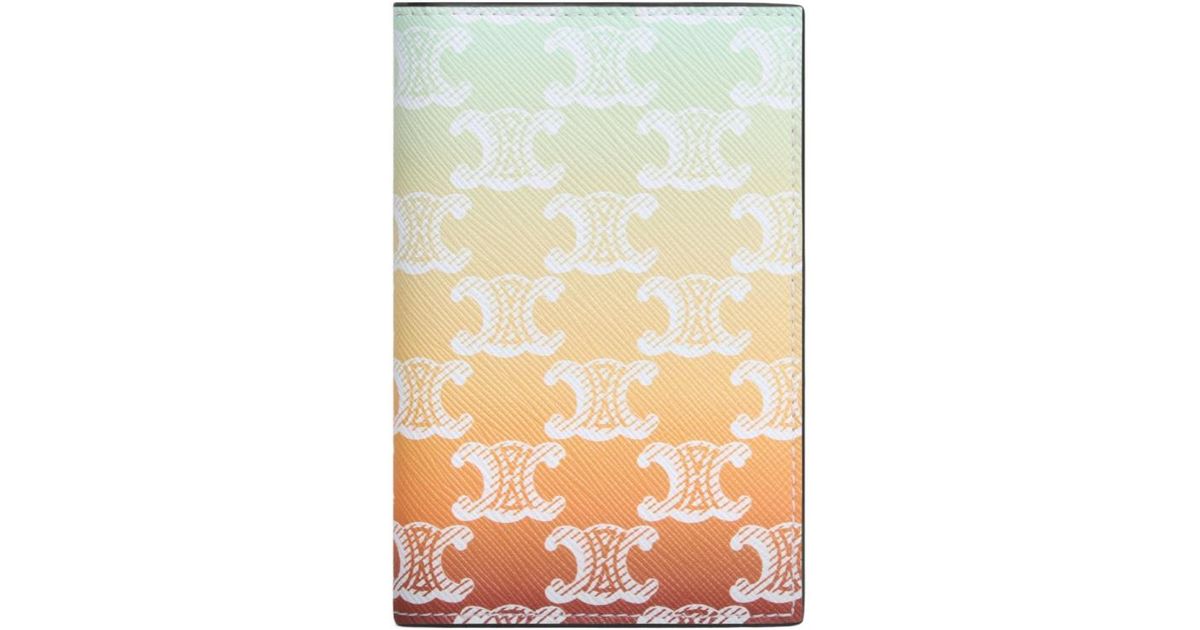 Celine Sunset Vertical Card Bag in Gray for Men | Lyst