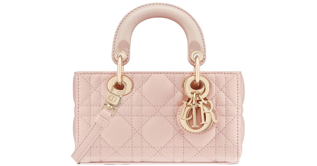 Dior Super Mini Lady D-Joy Shoulder Bag in Pink | Lyst
