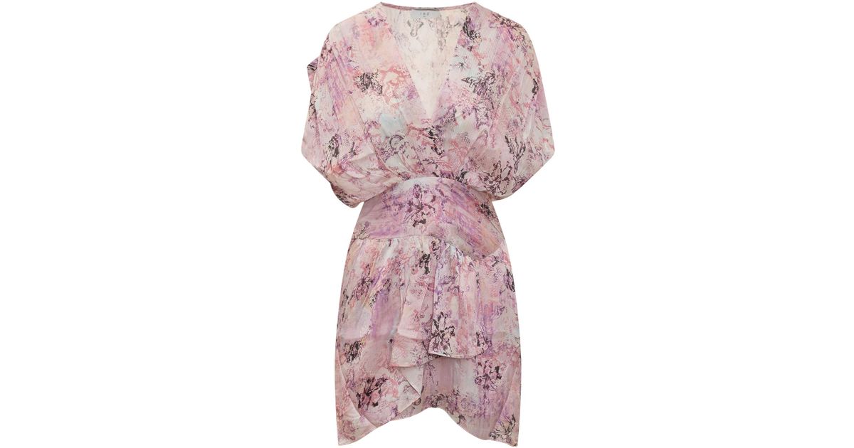 IRO Medium-Length Dress With Short Sleeves in Pink | Lyst