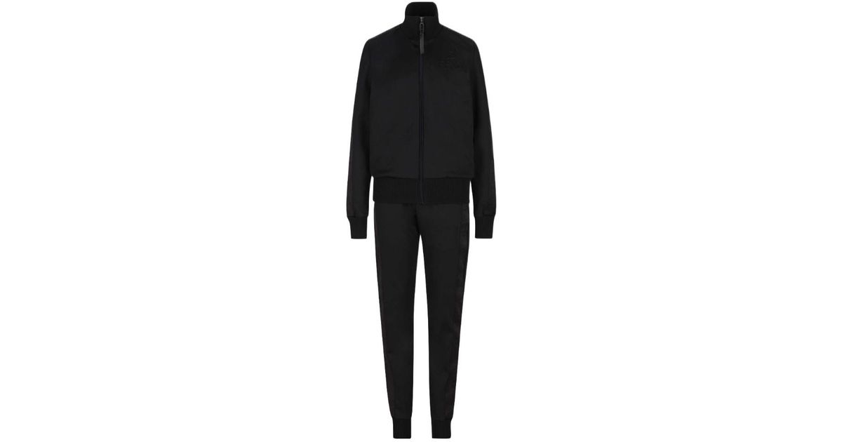 Fendi Logo-Embossed Two-Piece Tracksuit in Black | Lyst
