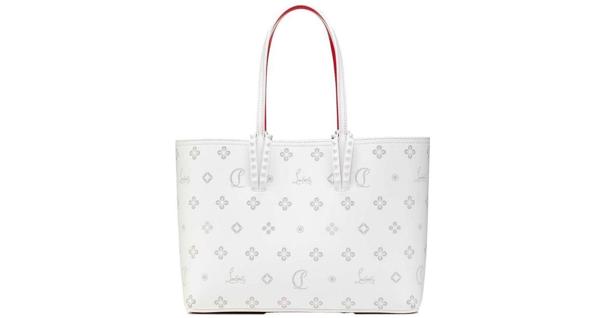 Christian Louboutin Logo Handbag in White | Lyst