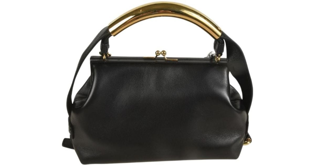 Moschino Kiss-Lock Tote Bag in Black | Lyst
