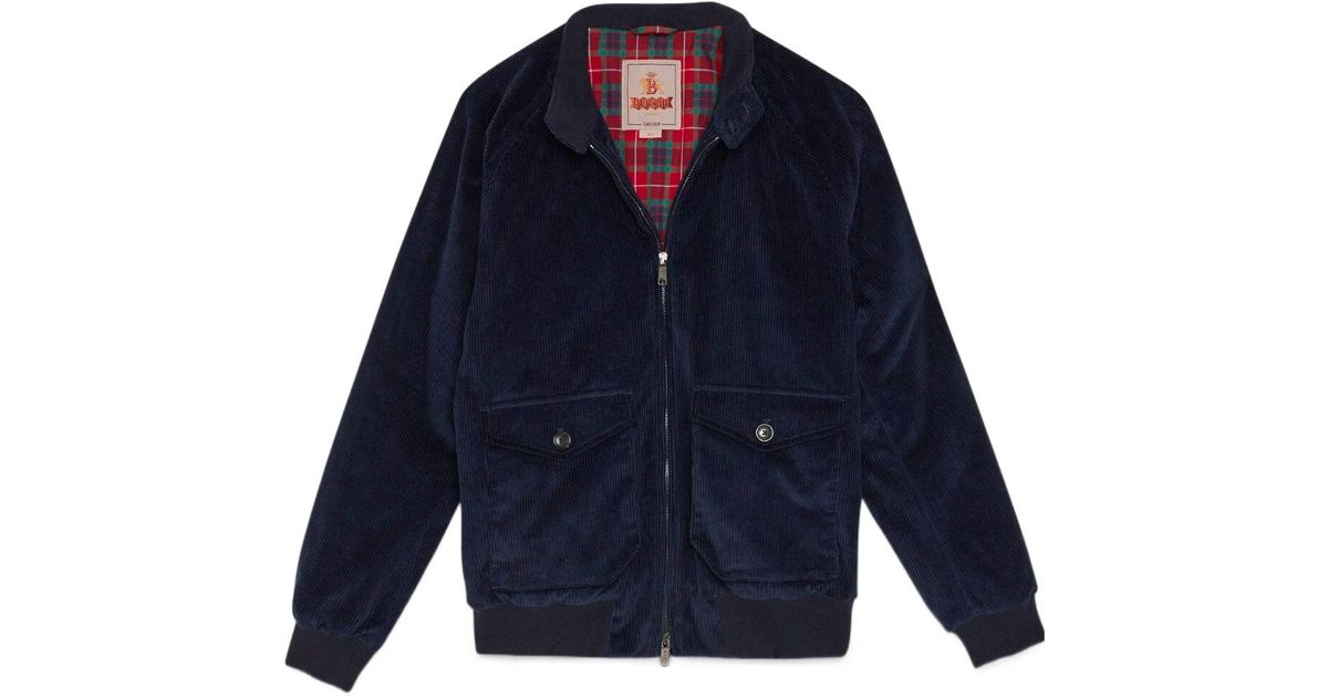 Baracuta Zippered Coat in Blue for Men | Lyst
