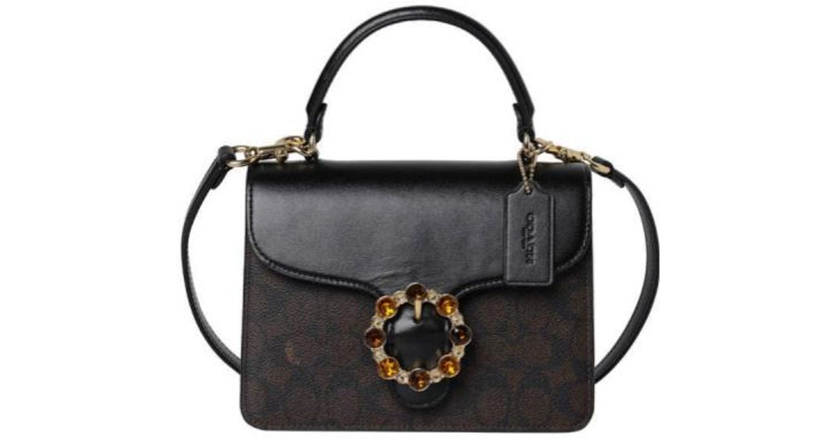 COACH Courtney Top Handle Bag in Black | Lyst