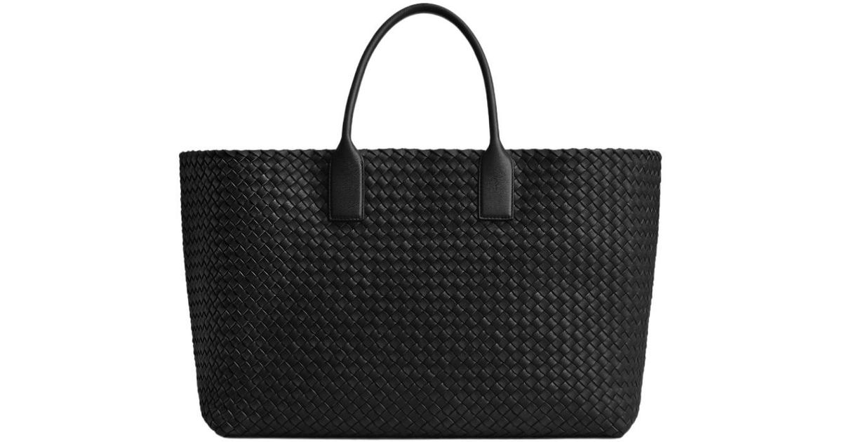 Bottega Veneta Large Cabat in Black | Lyst