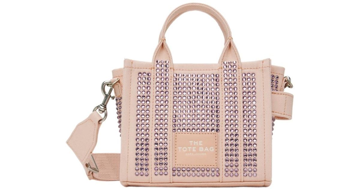 Marc Jacobs Crystal Decorated Tote Bag in Pink | Lyst